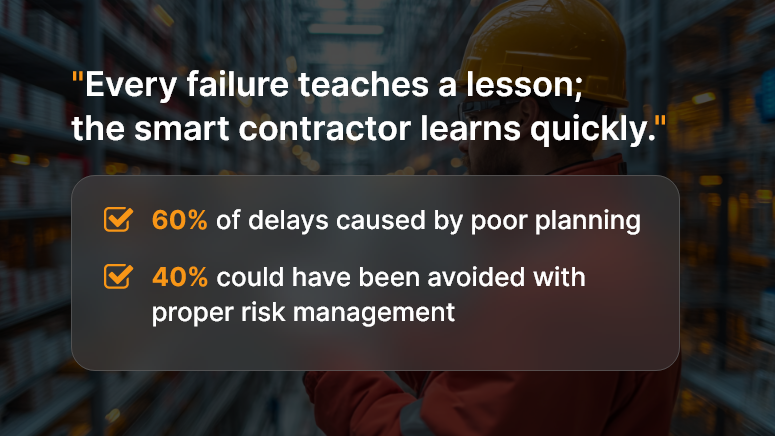 Construction Projects Lessons from Failures to Avoid Risks
